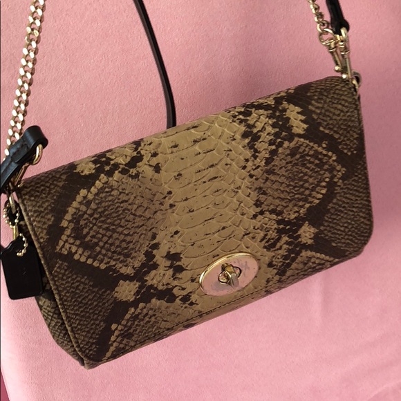 Coach | Bags | Coach Snake Skin Crossbody | Poshmark